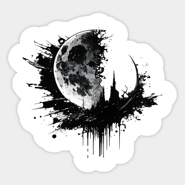 Moon Graffiti - Moon - Sticker | TeePublic